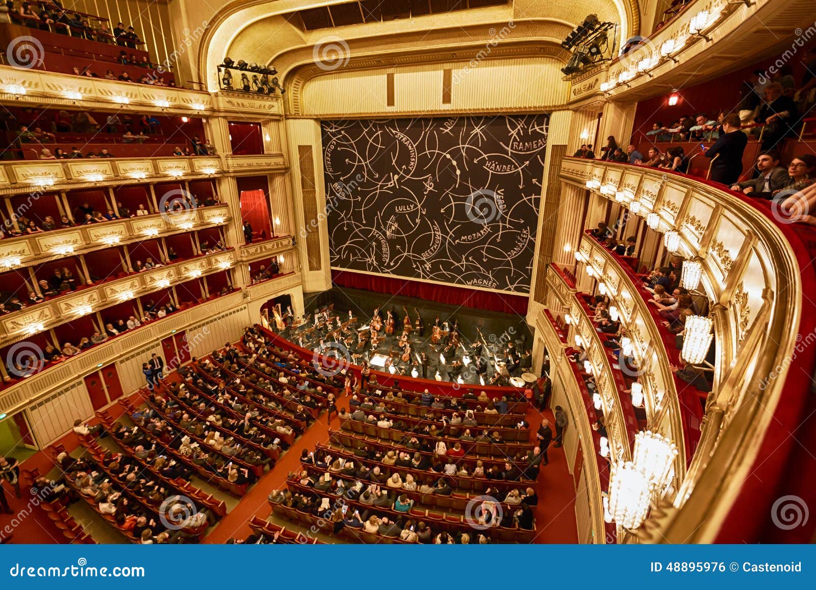 Balcones Del Teatro De La ópera De Viena Foto editorial - Imagen de ...