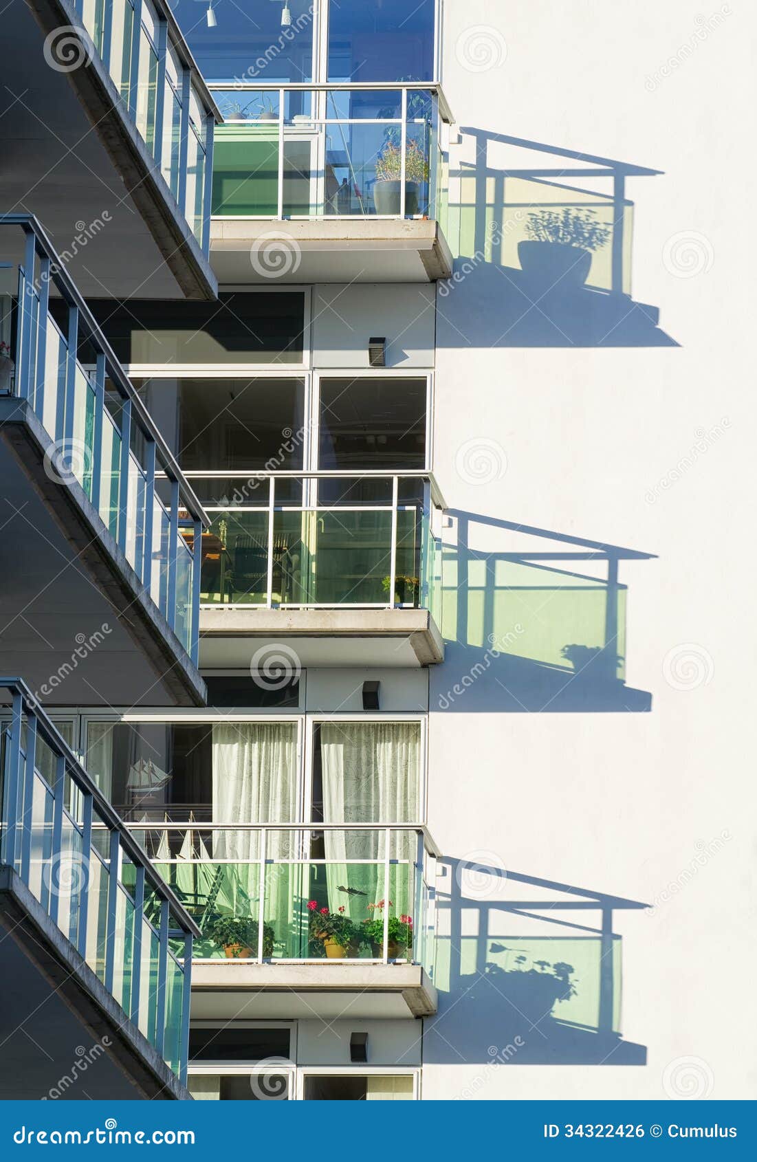 Balconies. stock photo. Image of building, architecture - 34322426