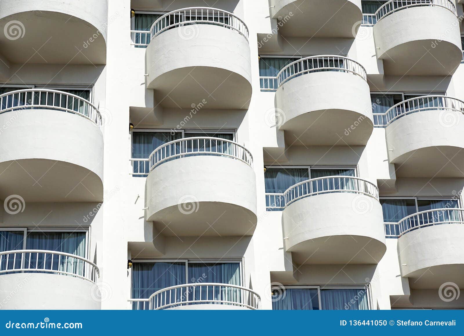 Balconies of a Modern Building . Texture Detail Stock Photo - Image of ...