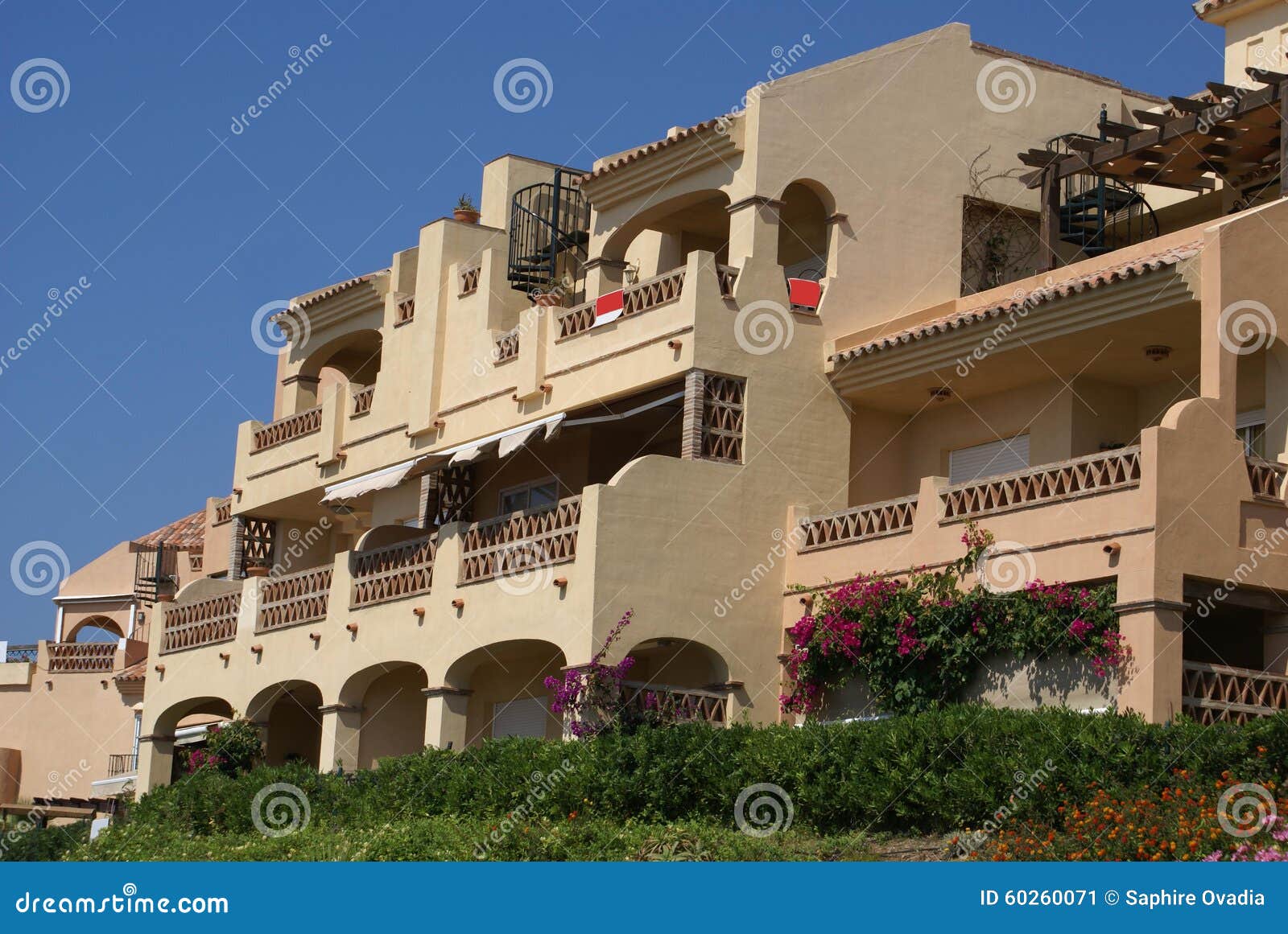 Balconies stock image. Image of outdoor, spanish, balconies - 60260071