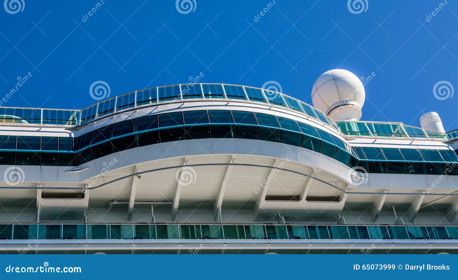 Balconies Under Round Window on Cruise Ship Stock Image - Image of ...