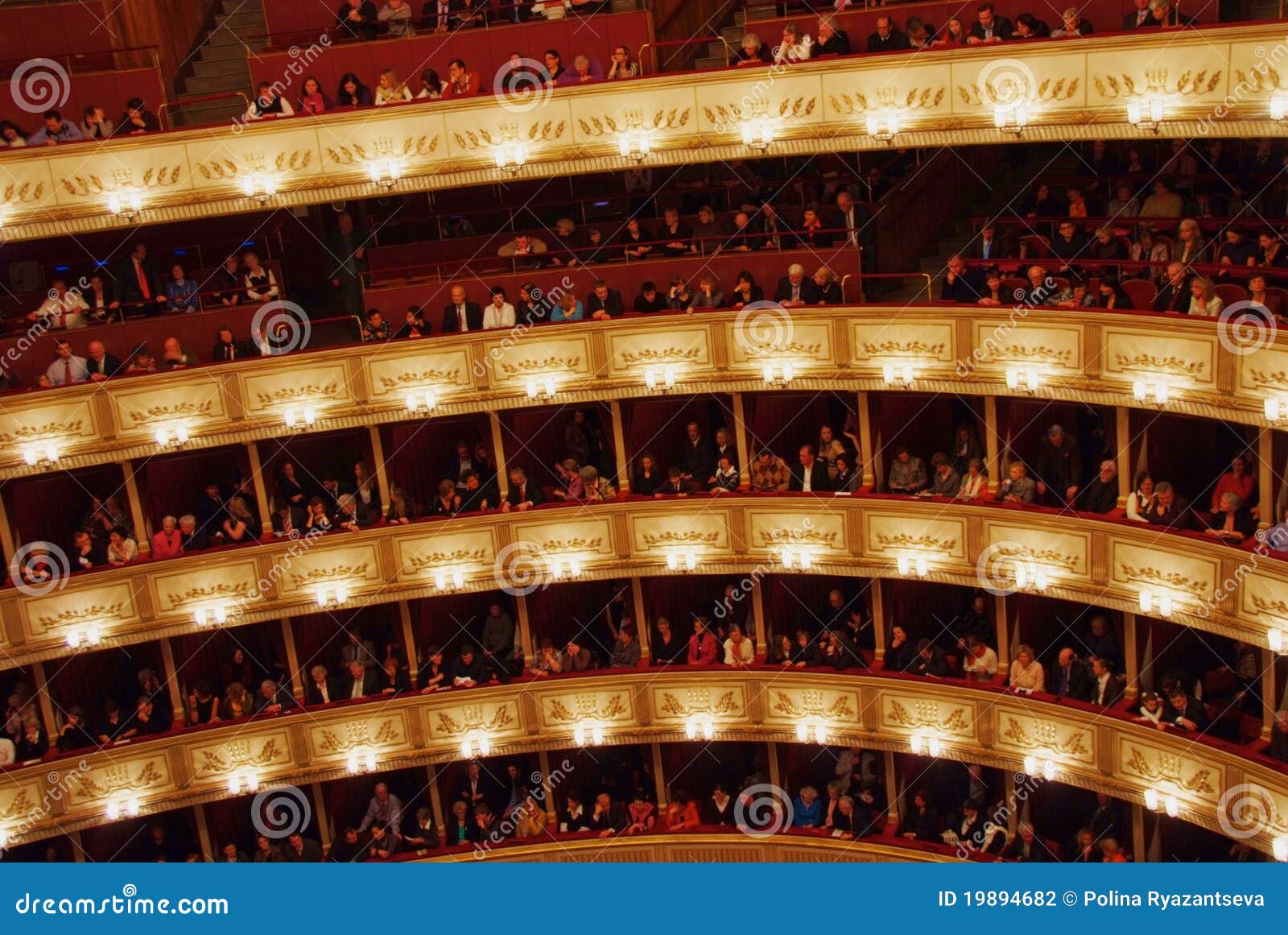 Balconies of Vienna Opera House Editorial Photography - Image of inside ...