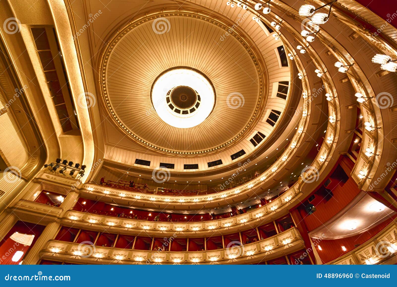 Balconies of Vienna Opera House Stock Photo - Image of concert ...
