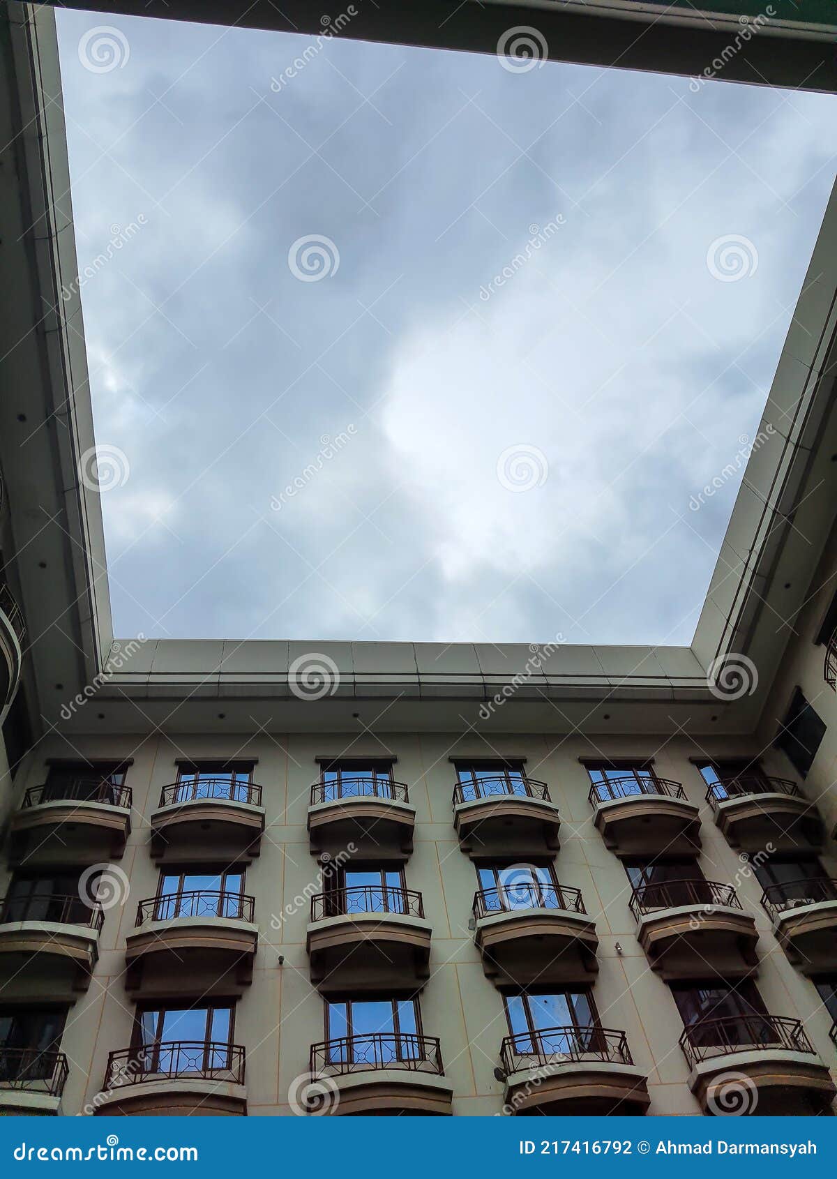 Balconies and Windows of Hotel Rooms Stock Photo - Image of blue, city ...