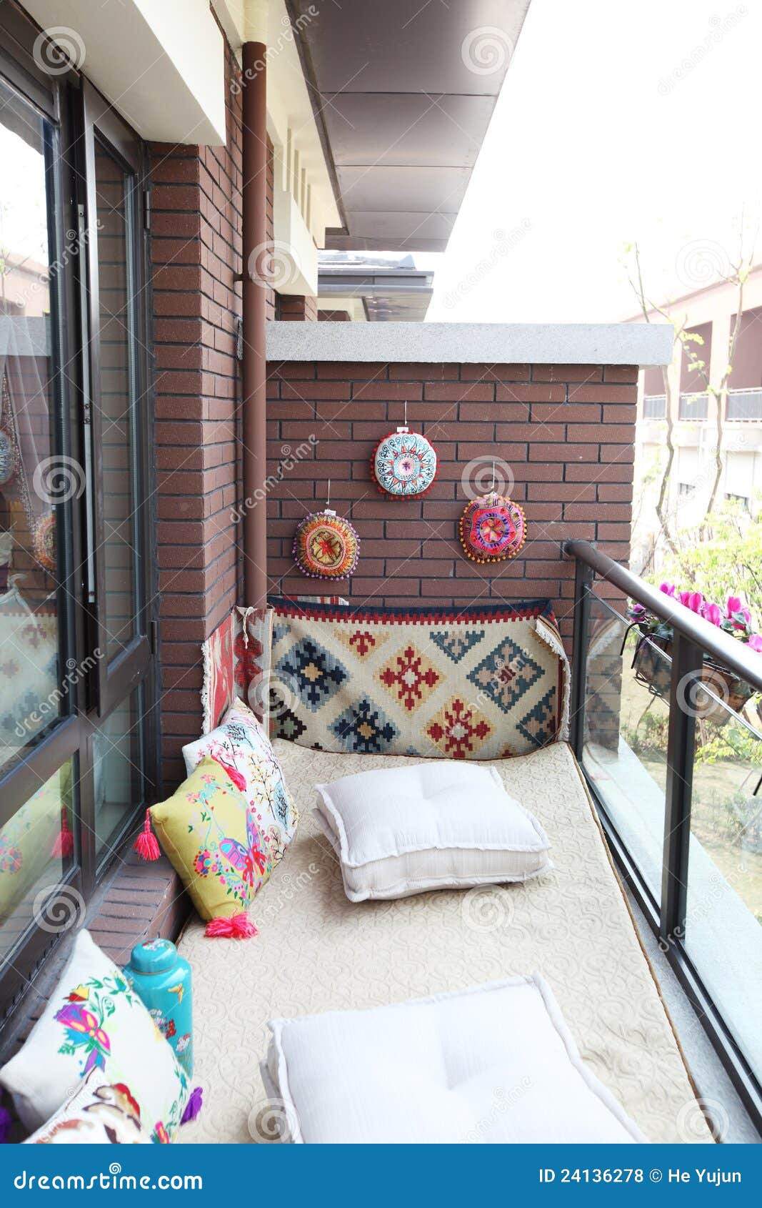 Balcony stock photo. Image of facade, loungh, real, pattern - 24136278