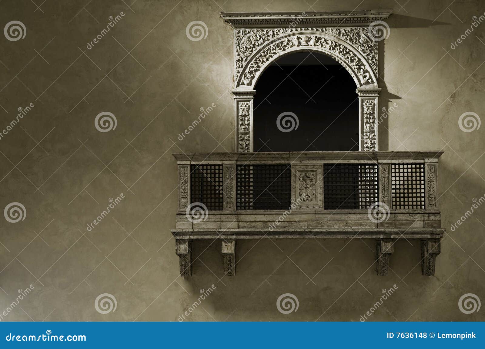 Balcony stock photo. Image of balcony, stone, home, wall - 7636148