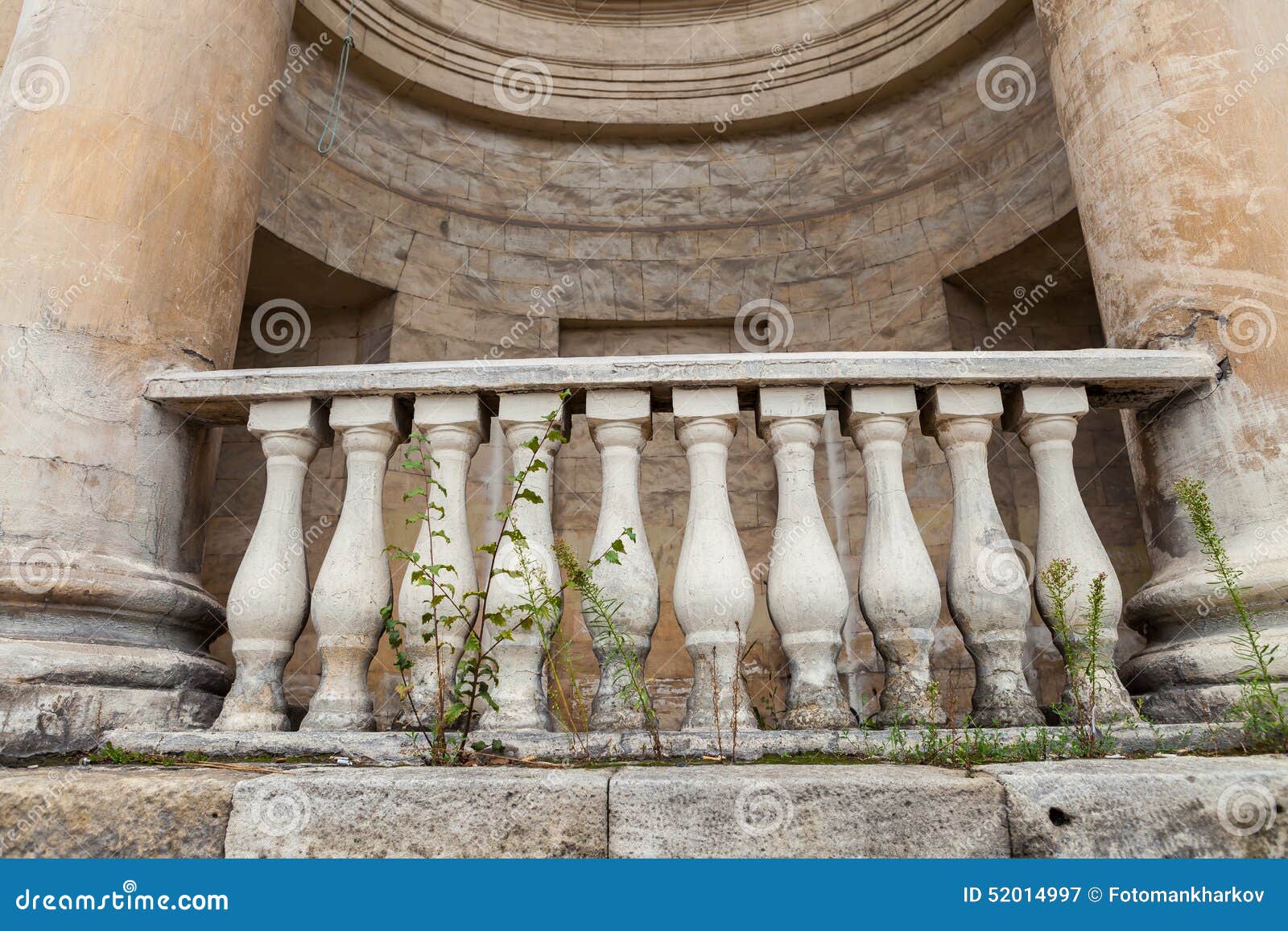 Balcony in the Ancient Style Stock Image - Image of europe, house: 52014997