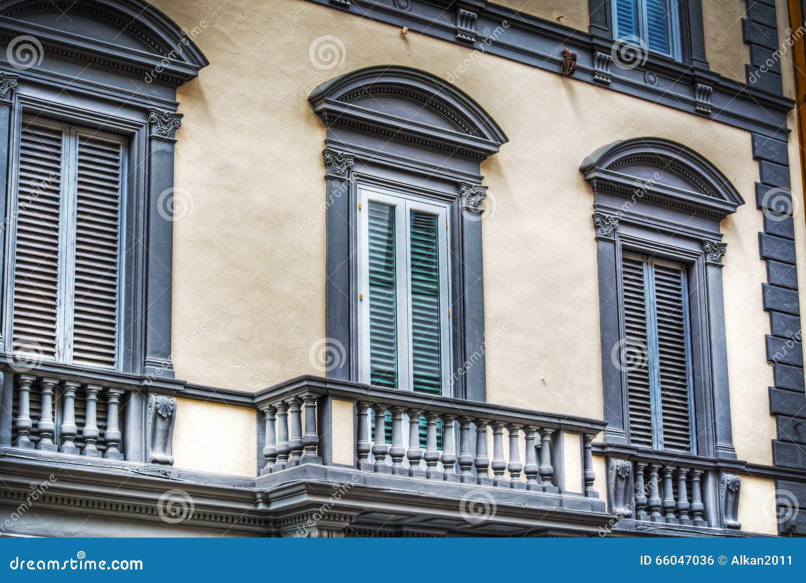 Balcony in an Antique Building in Florence Stock Photo - Image of ...