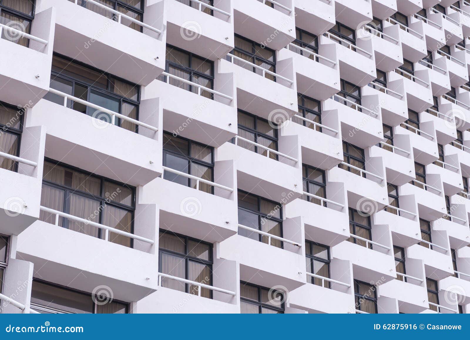 Balcony of Apartment Building in City Stock Photo - Image of housing ...
