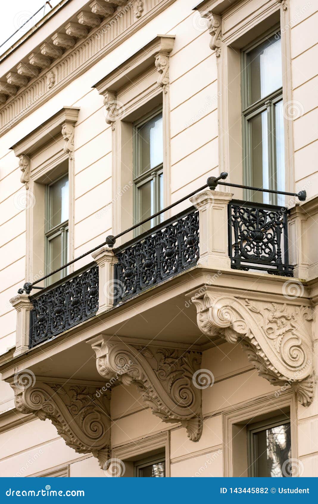 The Balcony in the Baroque Style Stock Photo - Image of building ...