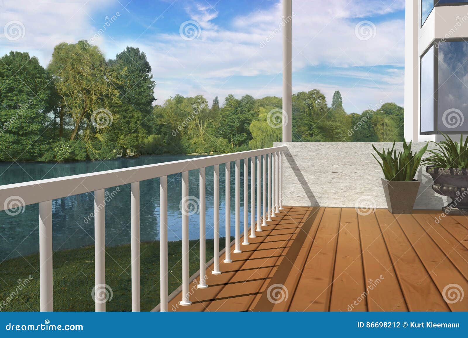 Balcony stock photo. Image of blue, scenery, real, lake - 86698212