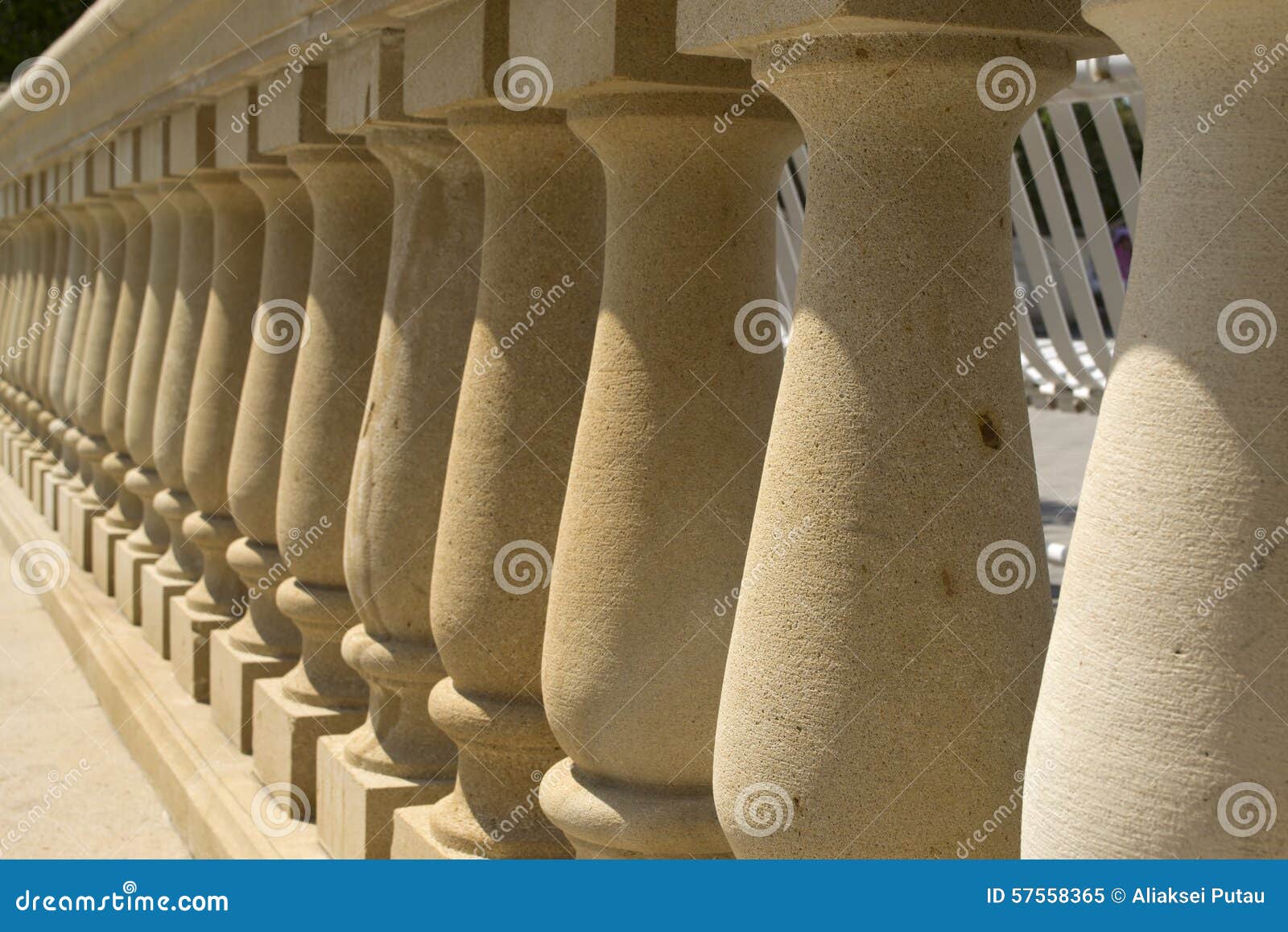 Balcony with column row stock image. Image of balcony - 57558365