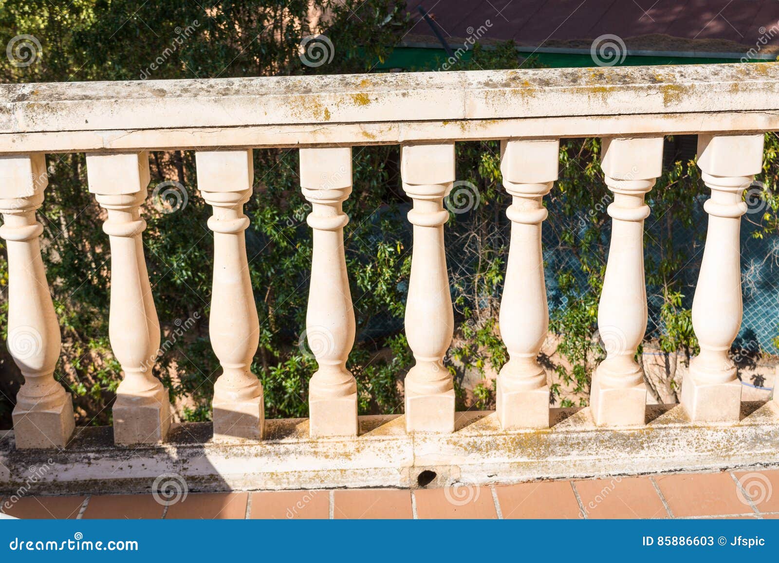 Balcony Columns of Stone Columns Stock Image - Image of industry, flat ...