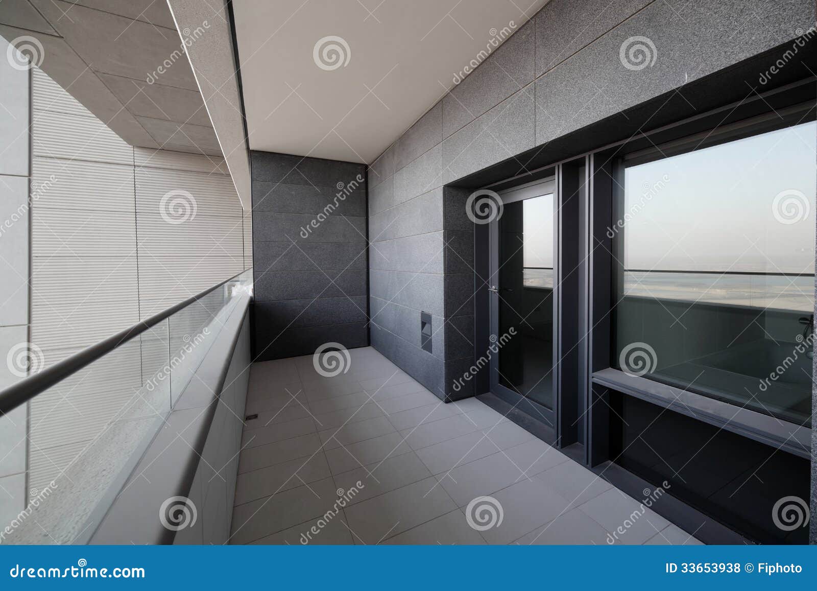 Balcony in Dubai Skyscraper Stock Photo - Image of city, east: 33653938