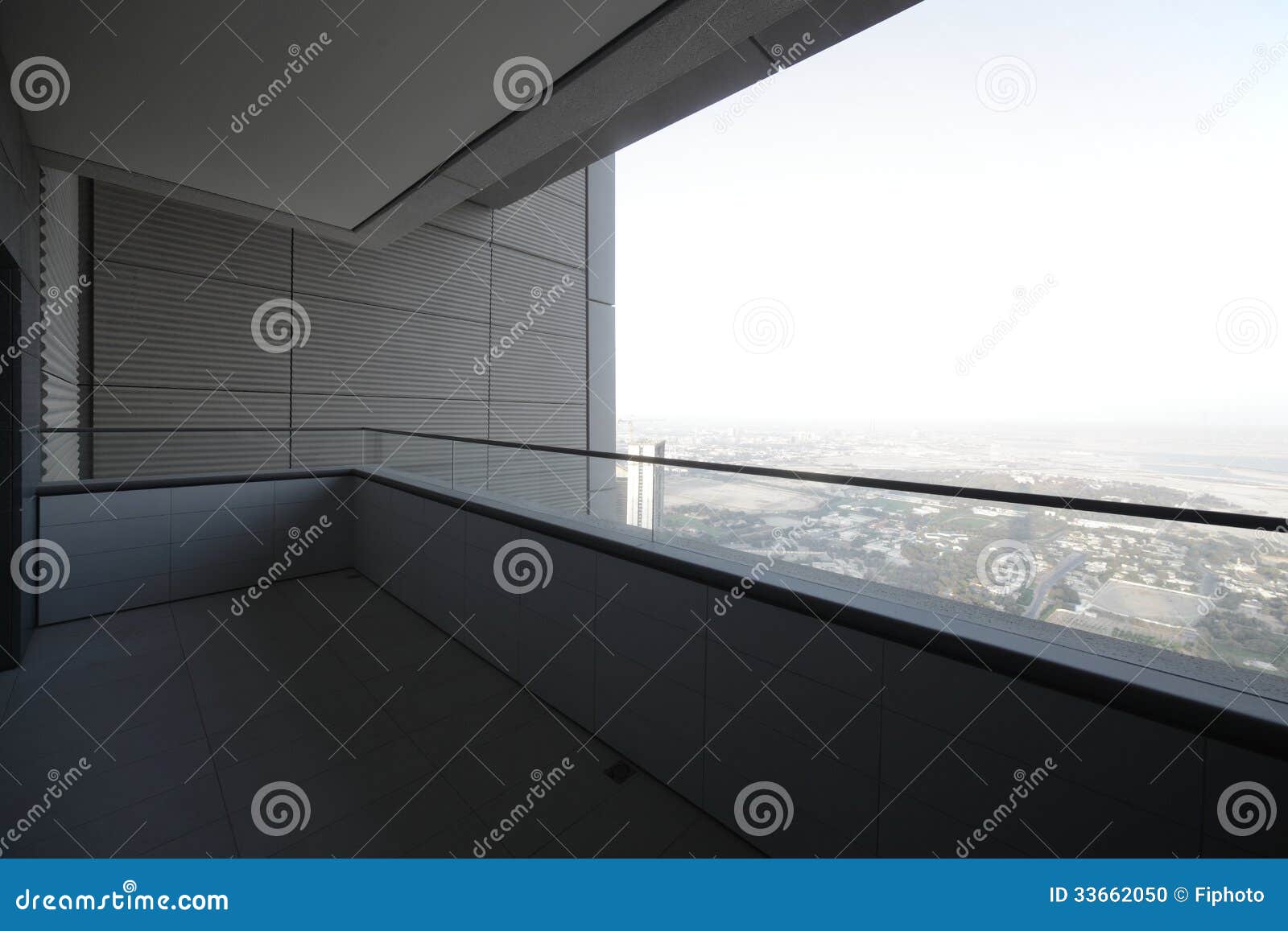 Balcony in Dubai Skyscraper Stock Photo - Image of high, exterior: 33662050