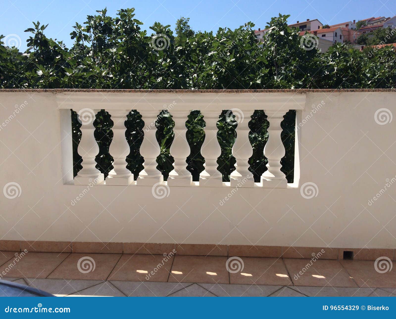 Balcony Fence With Mountain Flowers Royalty-Free Stock Image ...