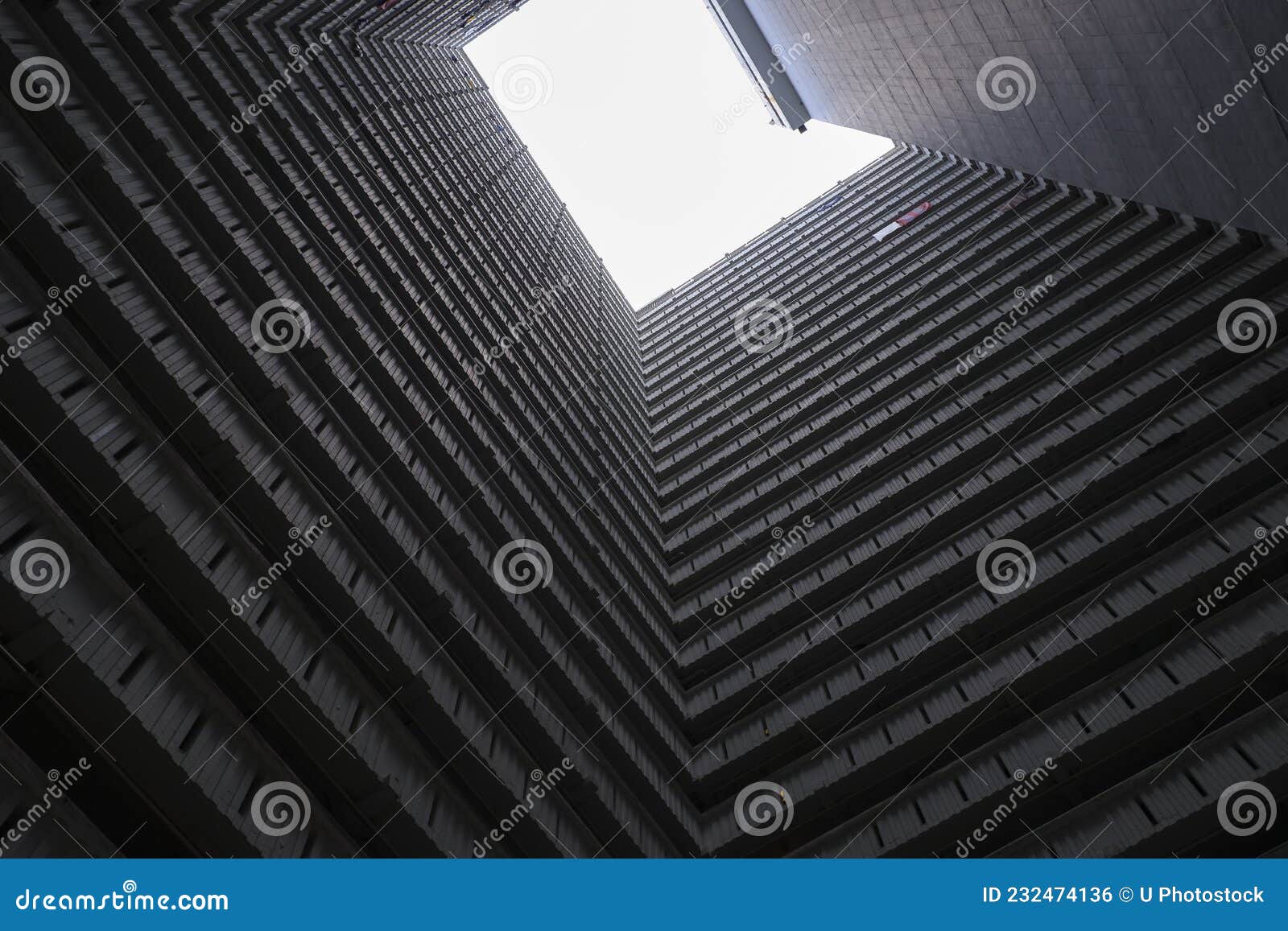 The Balcony of High-rise Building Stock Photo - Image of business ...