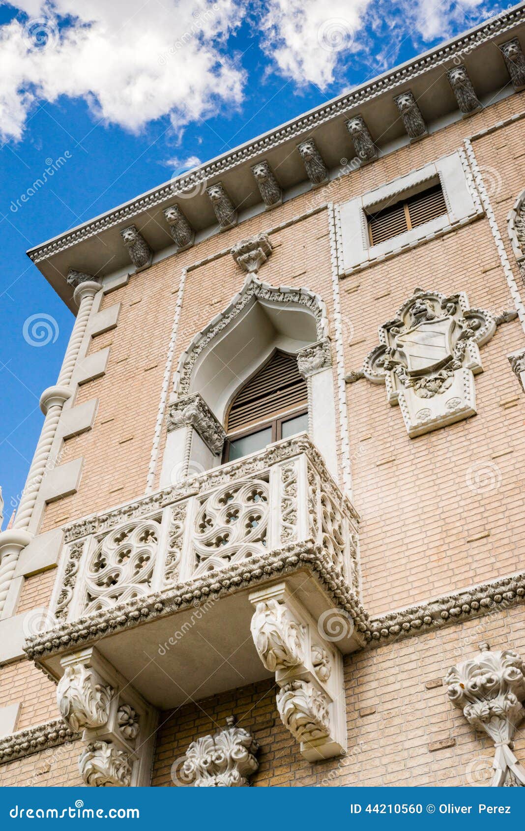 Balcony with Italian Design Stock Photo - Image of blue, structure ...