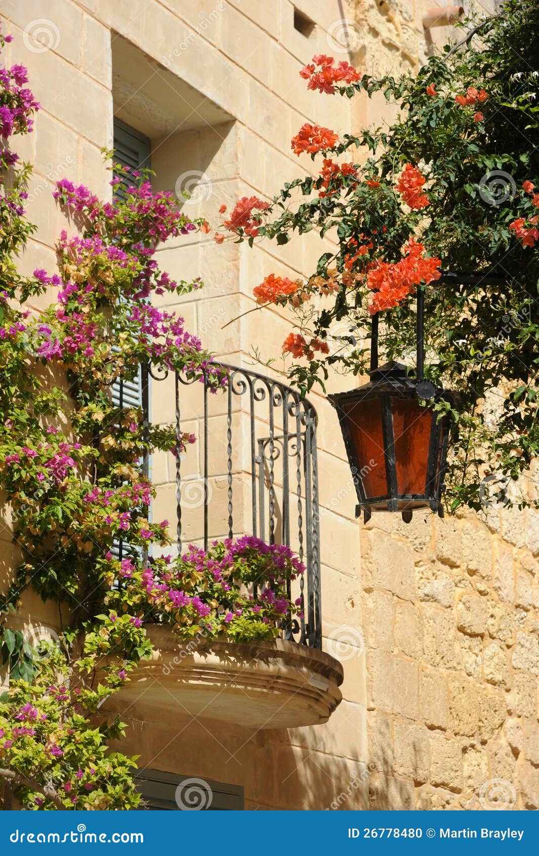 Balcony in Medieval Mdina, Malta. Stock Photo - Image of beautiful ...