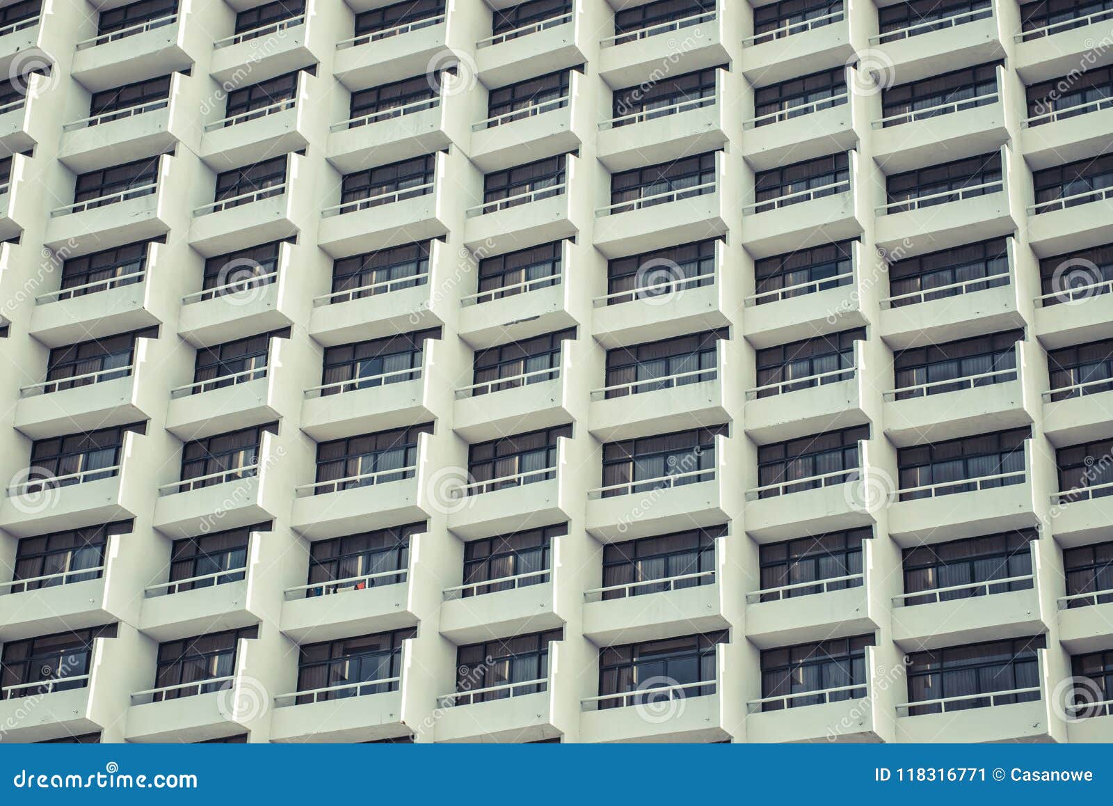Balcony of Modern Apartment Building in the City Downtown Stock Image ...