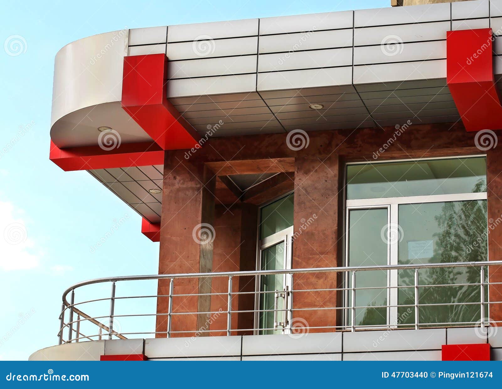 Balcony of modern building stock photo. Image of shape - 47703440