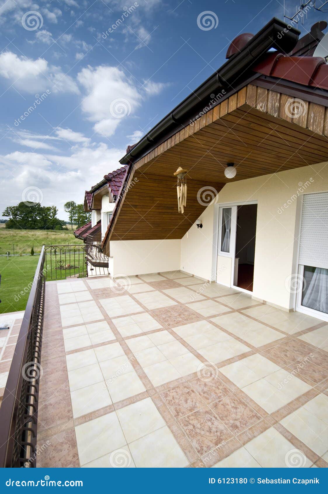 Balcony of modern house stock photo. Image of beige, outdoor - 6123180
