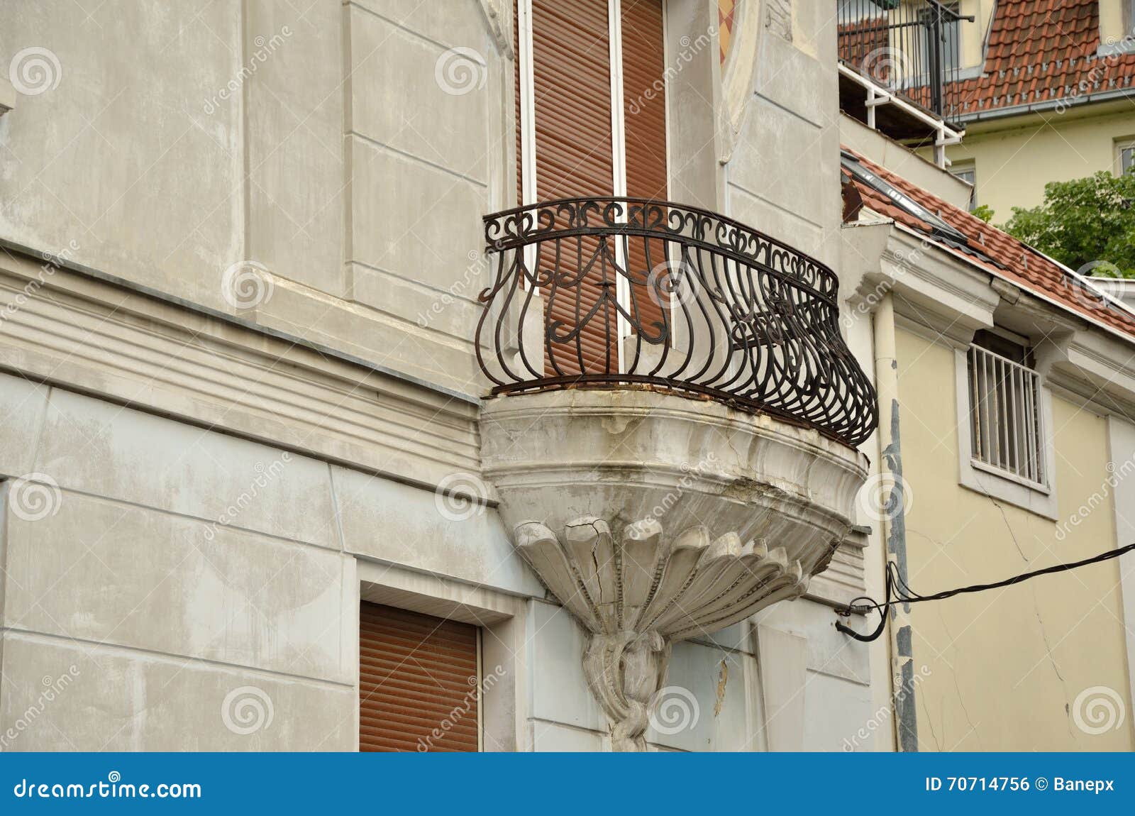Balcony of Old Building stock photo. Image of living - 70714756