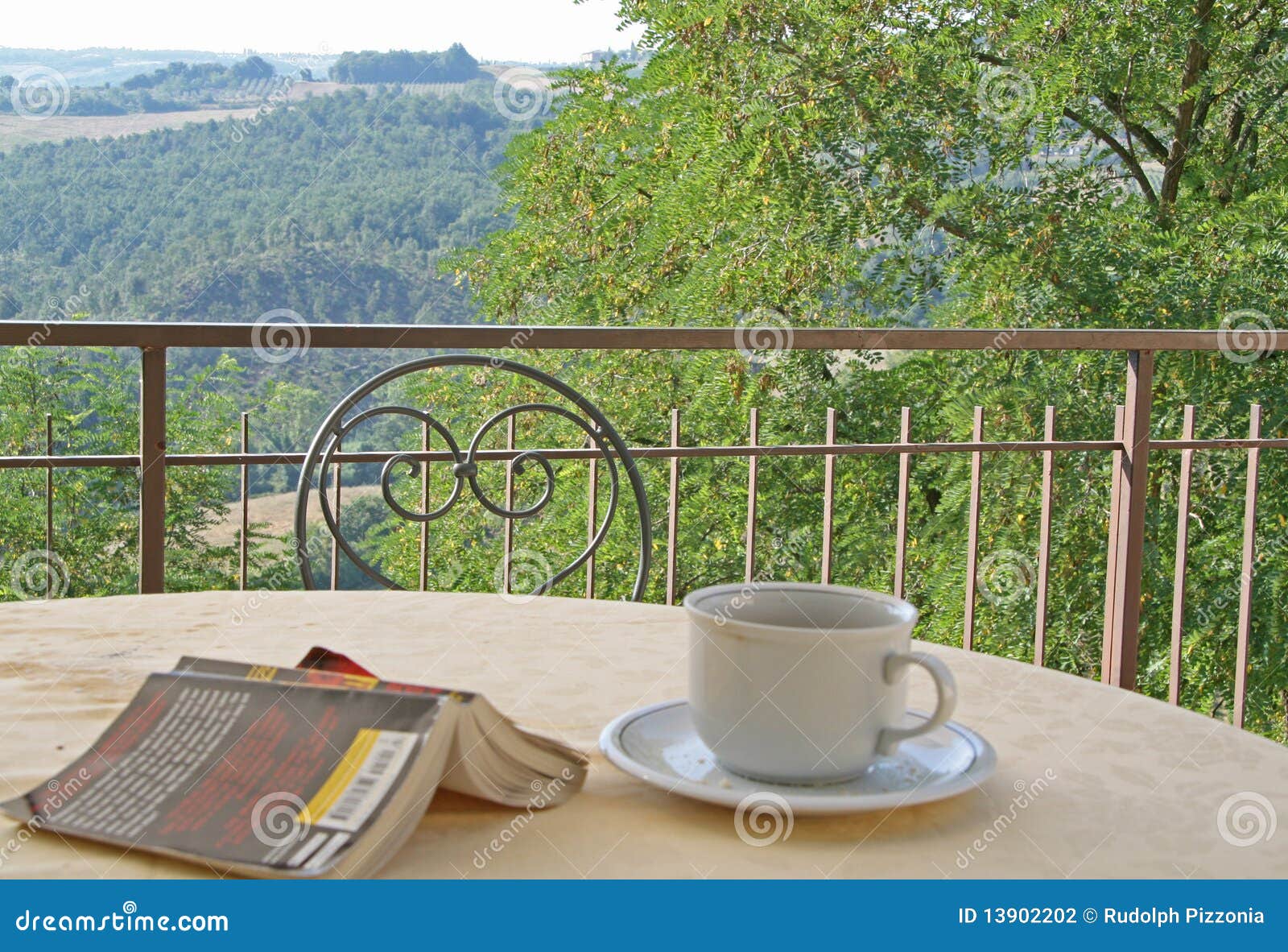 Balcony Overlooking Tuscany Stock Photo - Image of tree, countryside ...