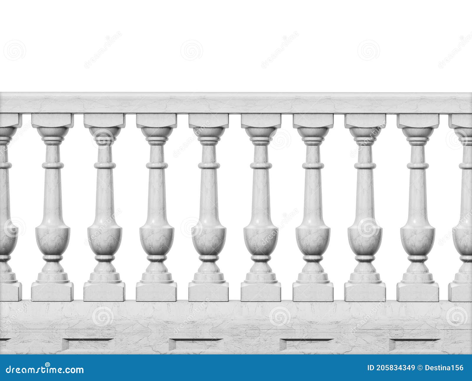 Set Of Balcony Railing. Vintage Modern Home Balconied Facade Or Door ...