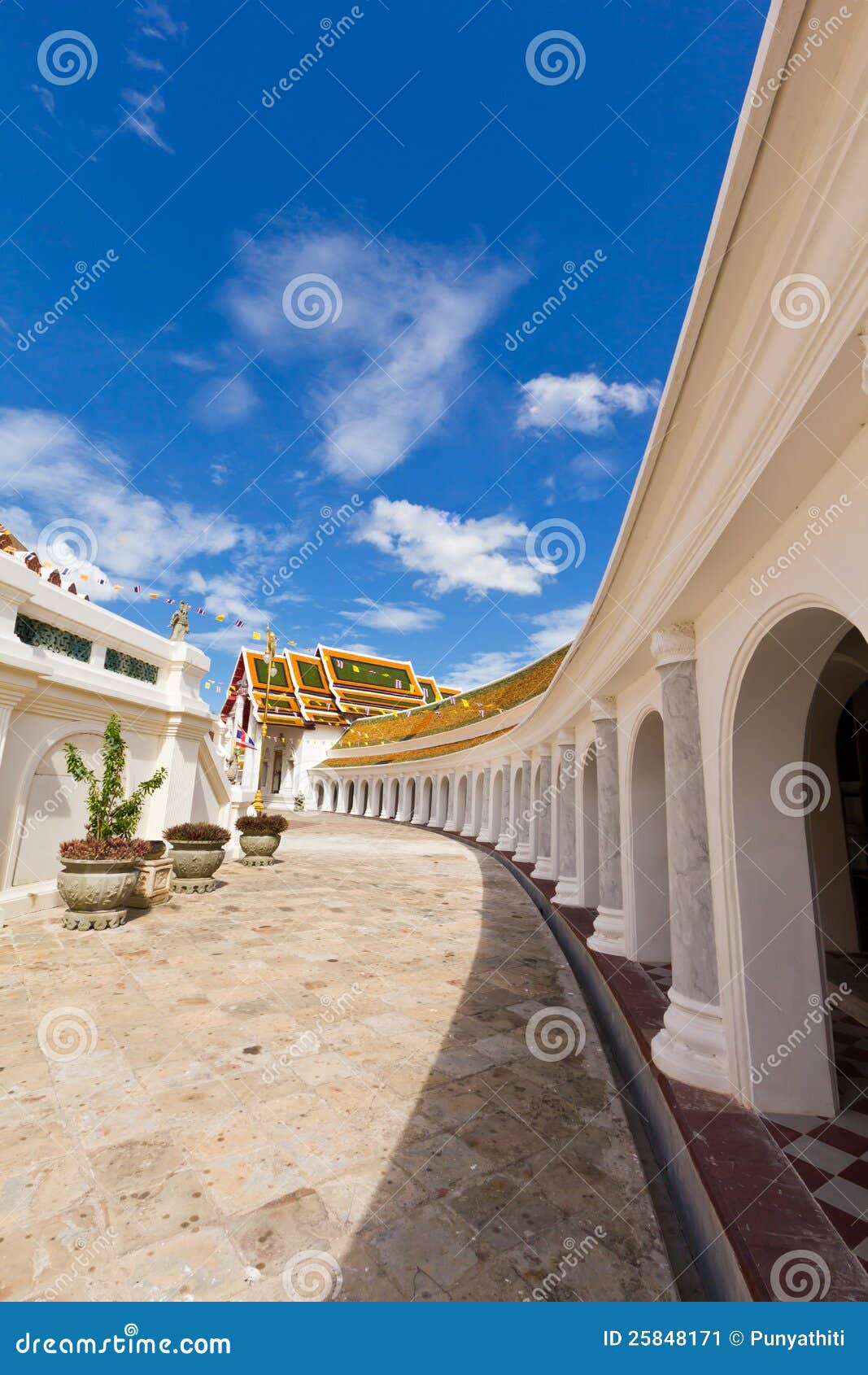 Balcony Round the Pagoda in a Temple Stock Image - Image of traditional ...