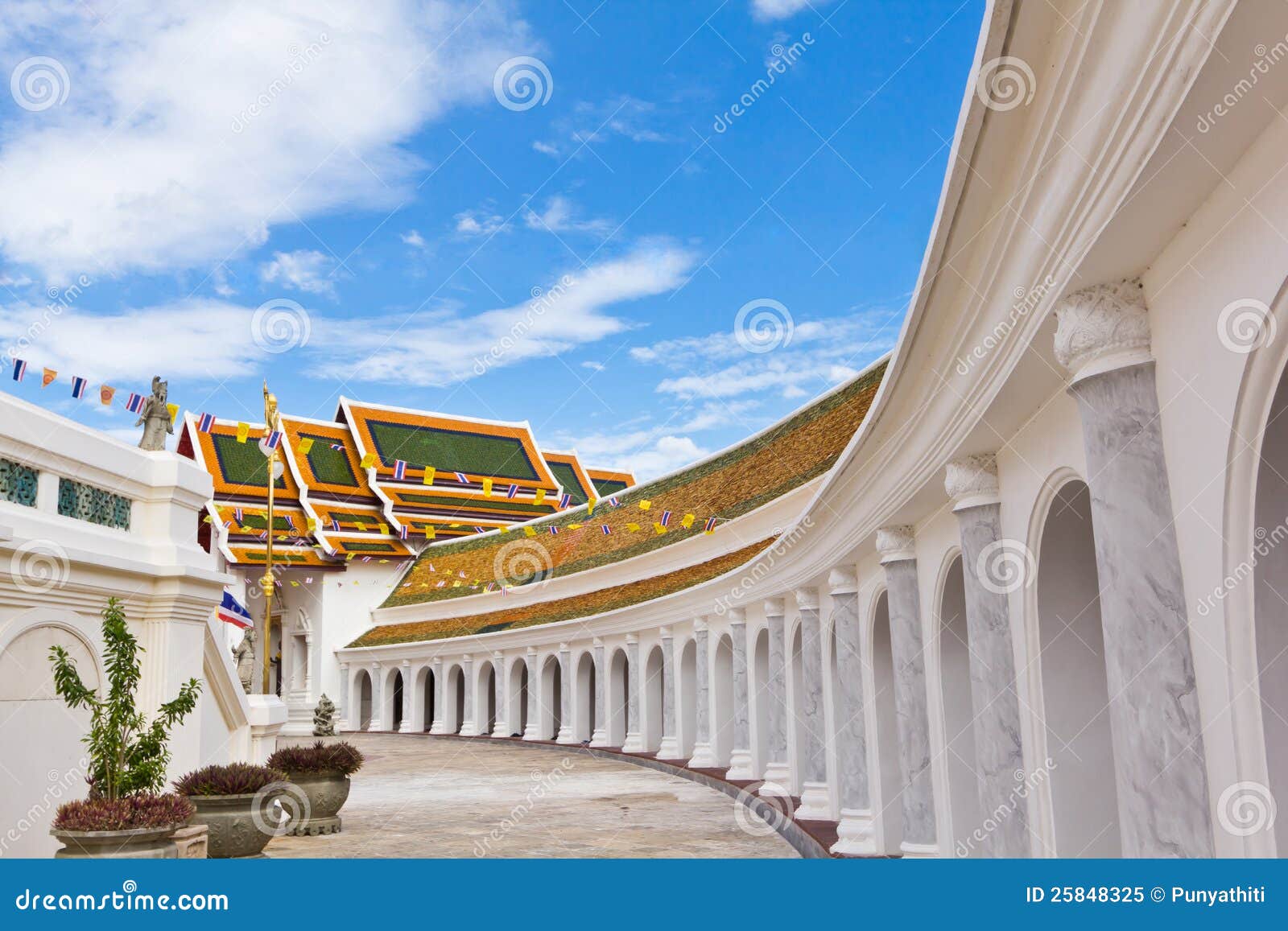 Balcony Round the Pagoda in a Temple Stock Image - Image of asia, door ...