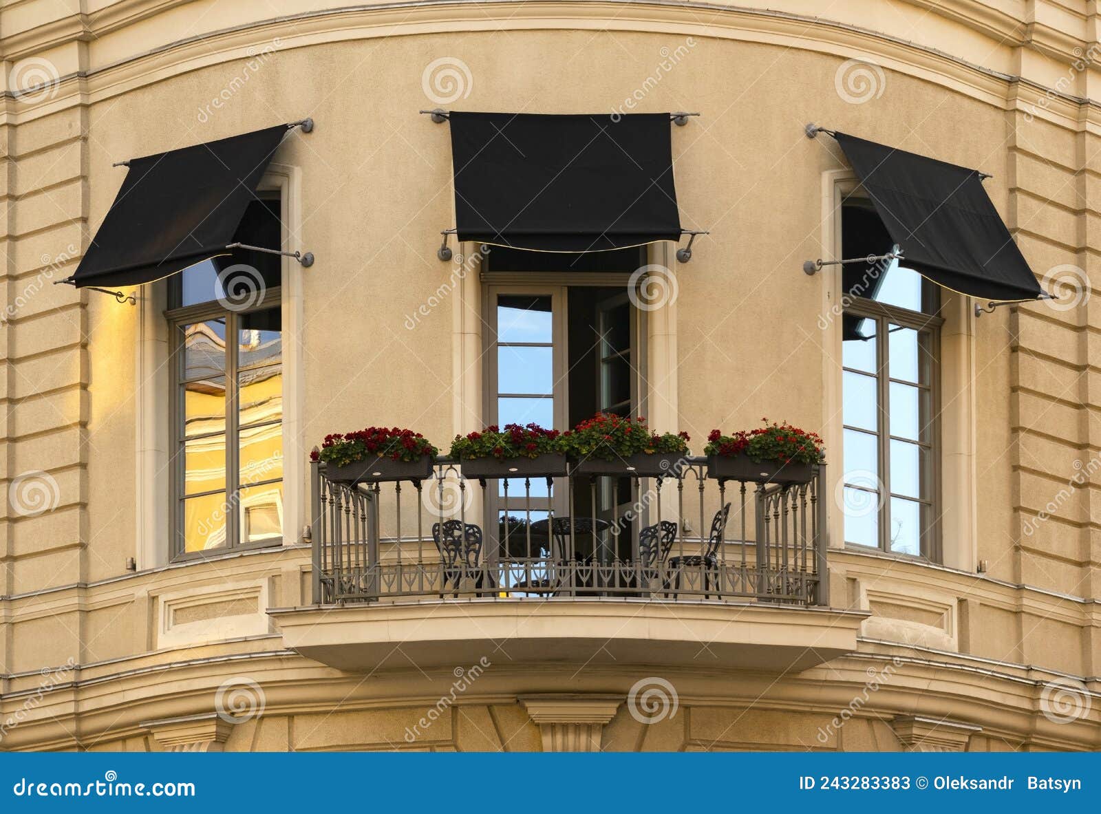 Balcony with Seating Area . Stock Image - Image of beautiful, outdoor ...