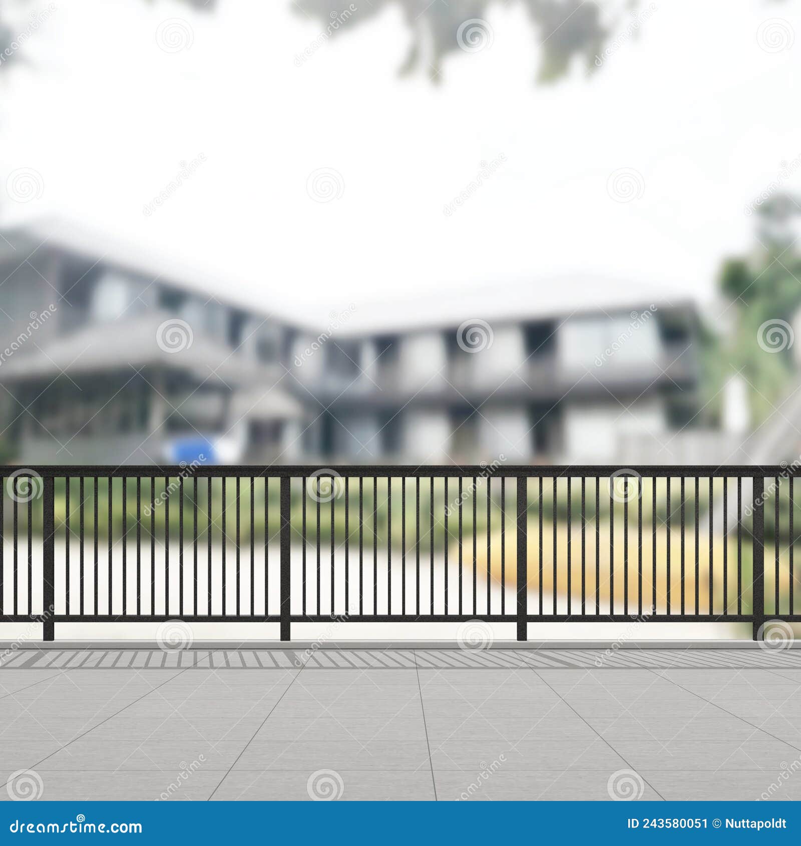 Balcony and Terrace of Blur Exterior Background Stock Image - Image of ...