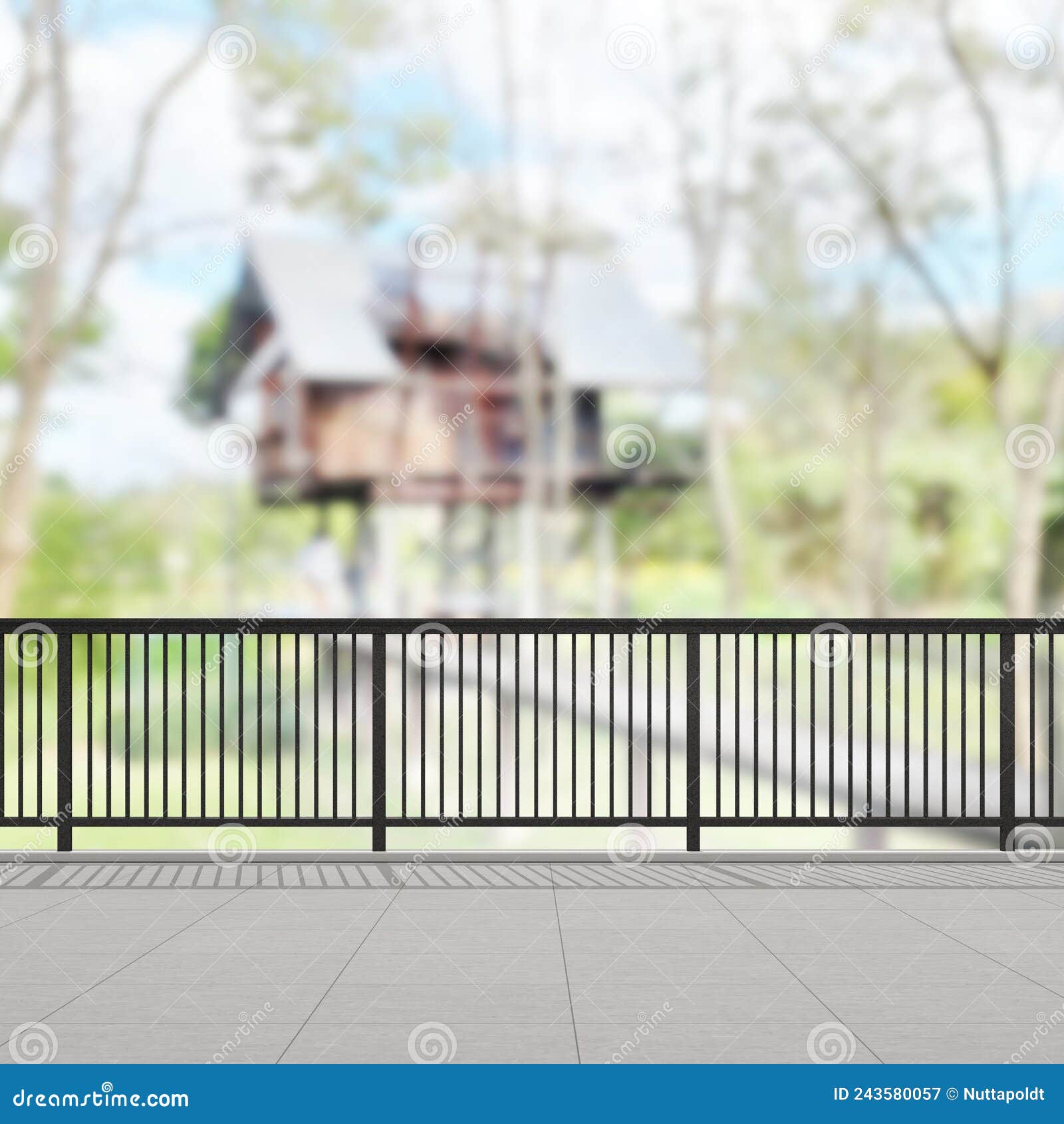 Balcony and Terrace of Blur Exterior Background Stock Image - Image of ...
