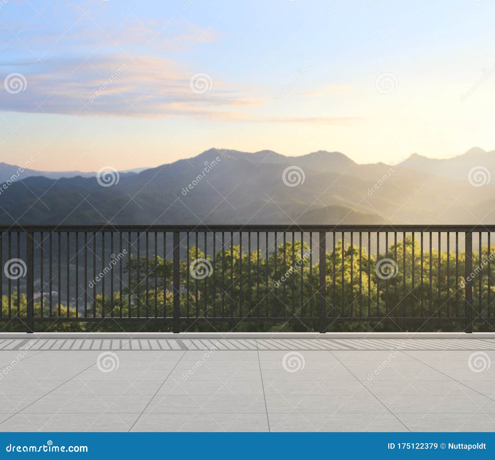 Balcony and Terrace of Blur Nature Background Stock Image - Image of ...