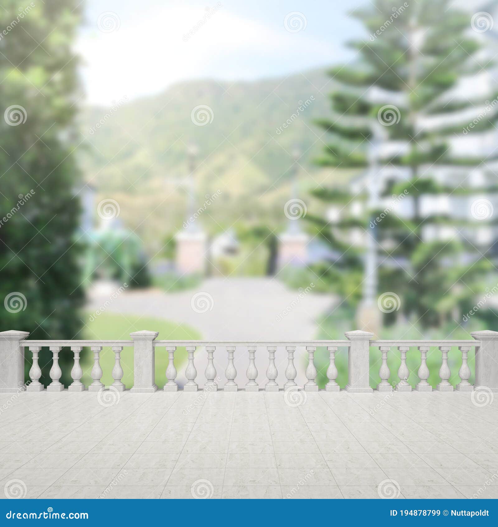 Balcony and Terrace of Blur Nature Background Stock Image - Image of ...