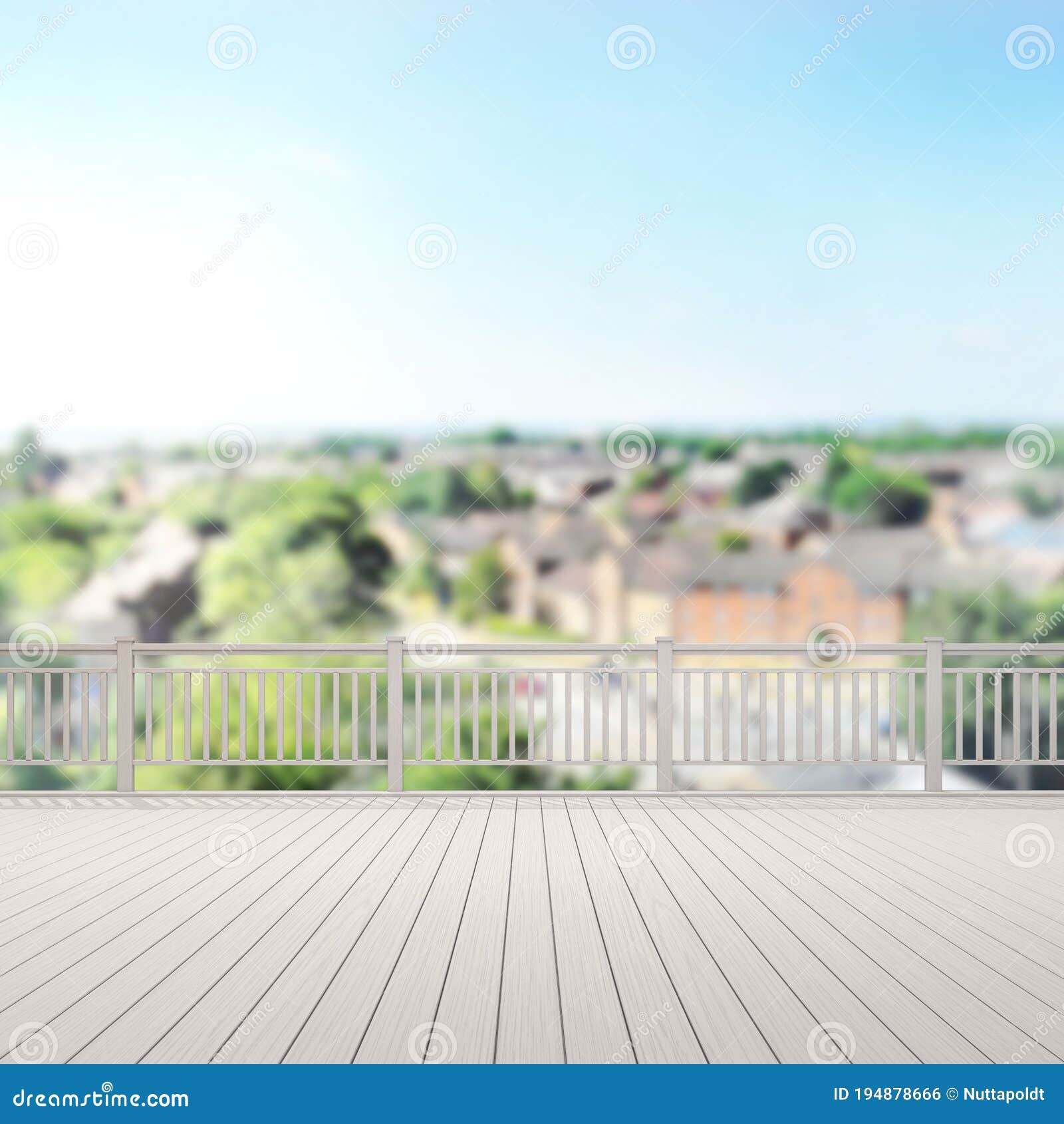 Balcony and Terrace of the Exterior Background Stock Photo - Image of ...