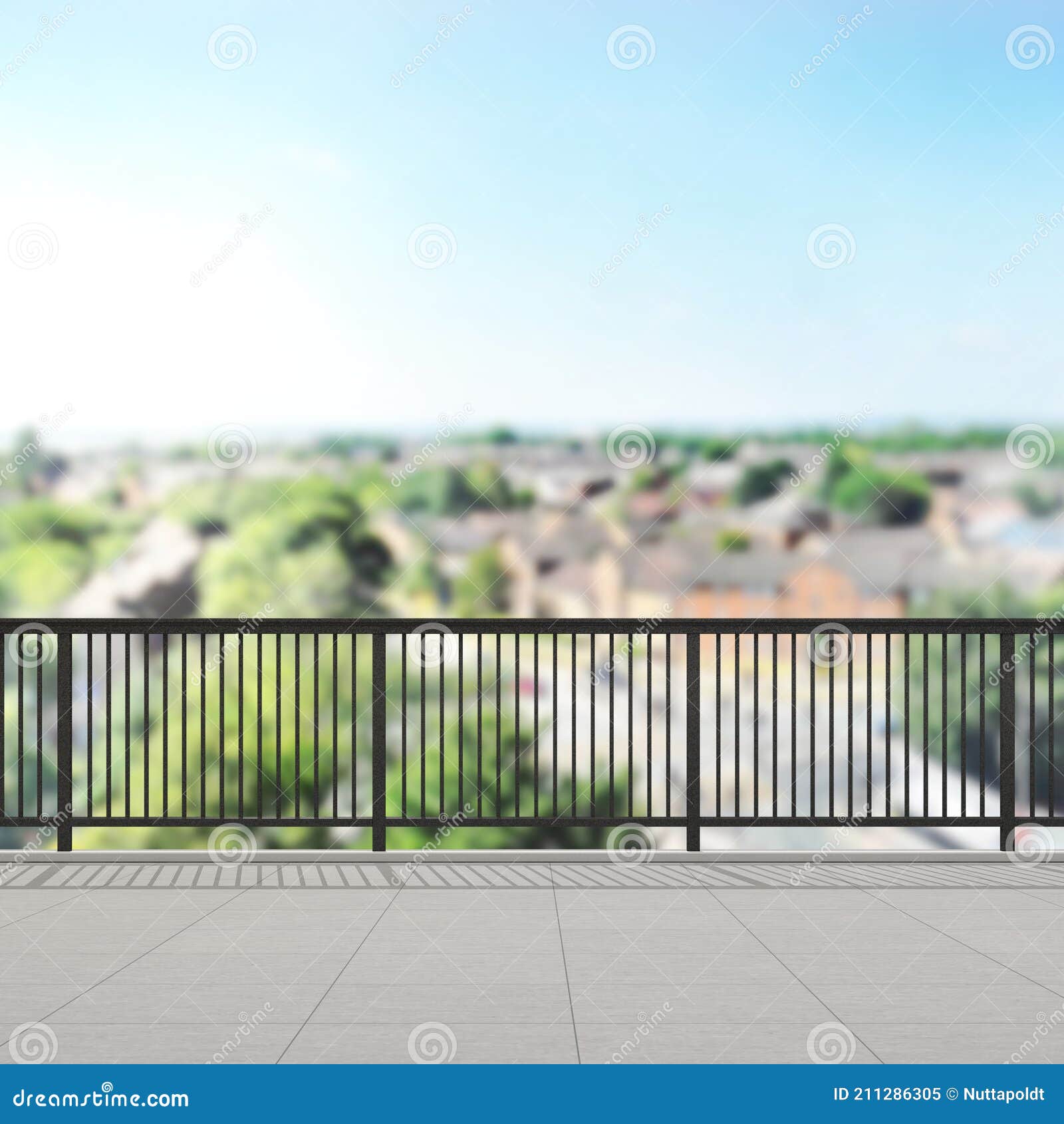 Balcony and Terrace of the Exterior Background Stock Image - Image of ...