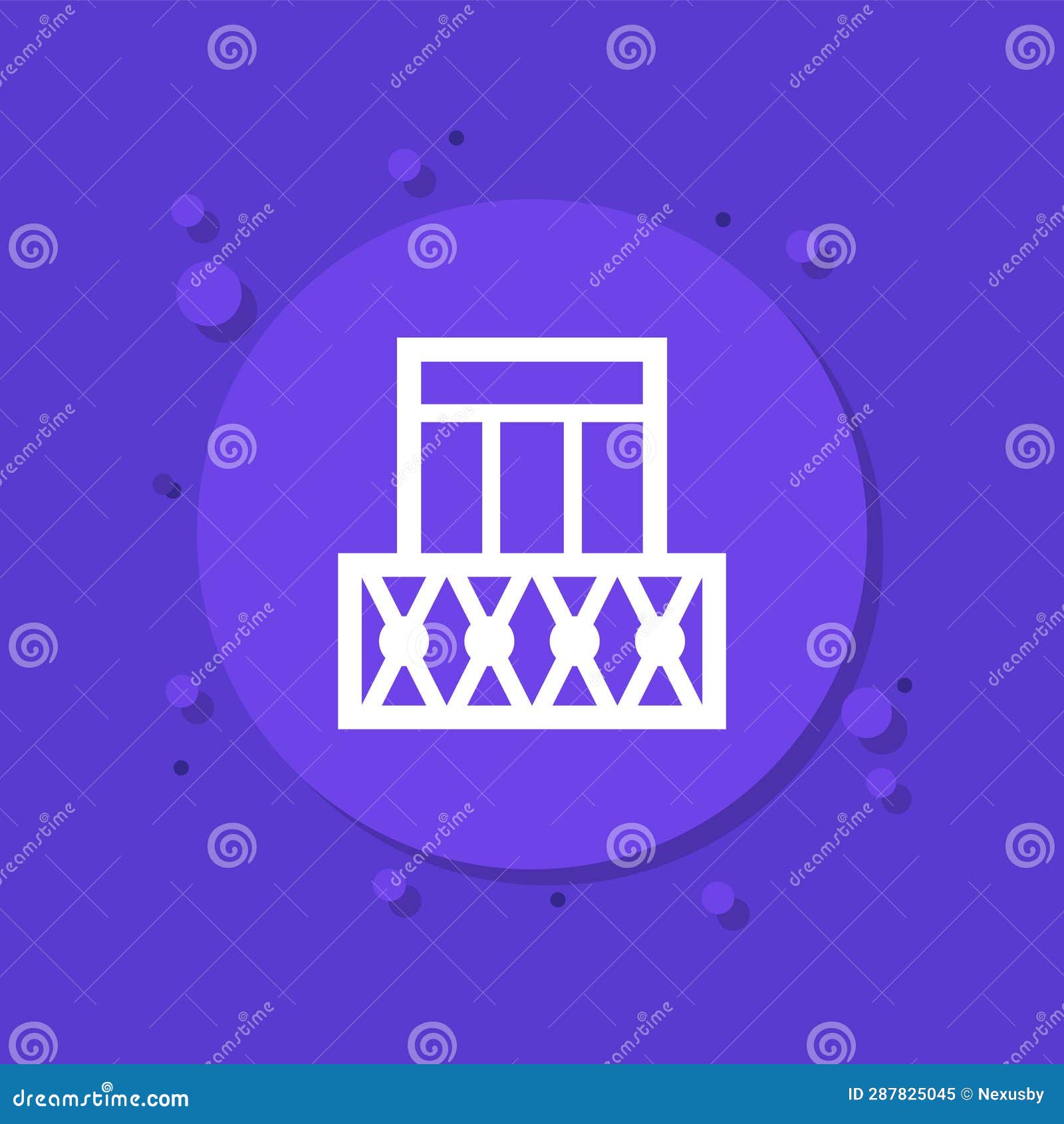 Balcony, Terrace Icon, Vector Pictogram Stock Illustration ...