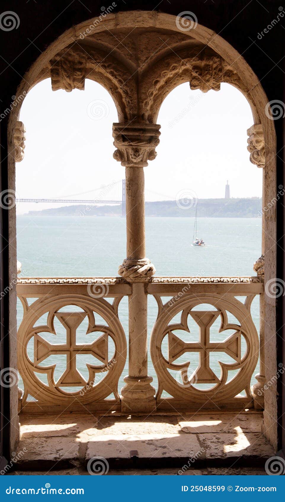 Balcony in Tower of Belem stock image. Image of lisbon - 25048599