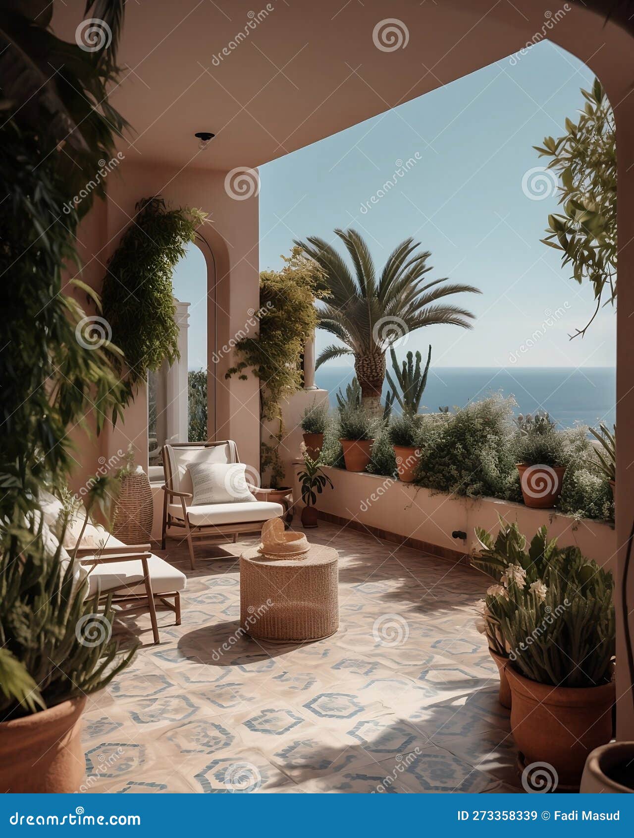 Balcony tree in the garden stock illustration. Illustration of summer ...