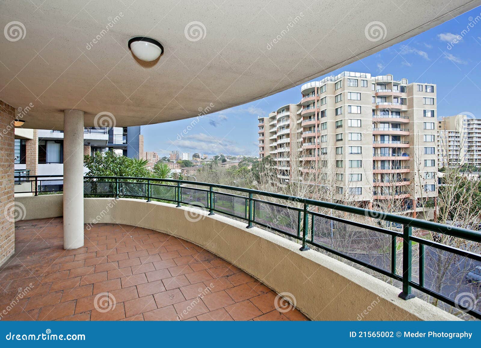 Balcony with a view stock photo. Image of garden, architecture - 21565002