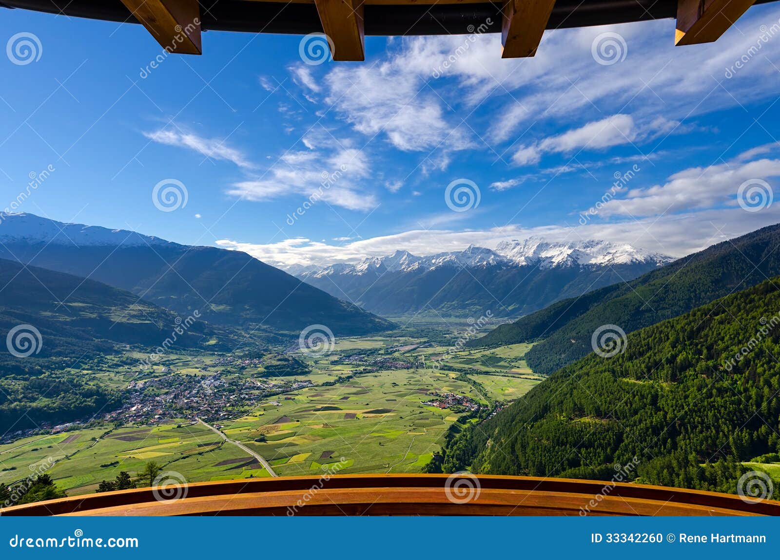 Balcony view in the Alps stock photo. Image of beautiful - 33342260