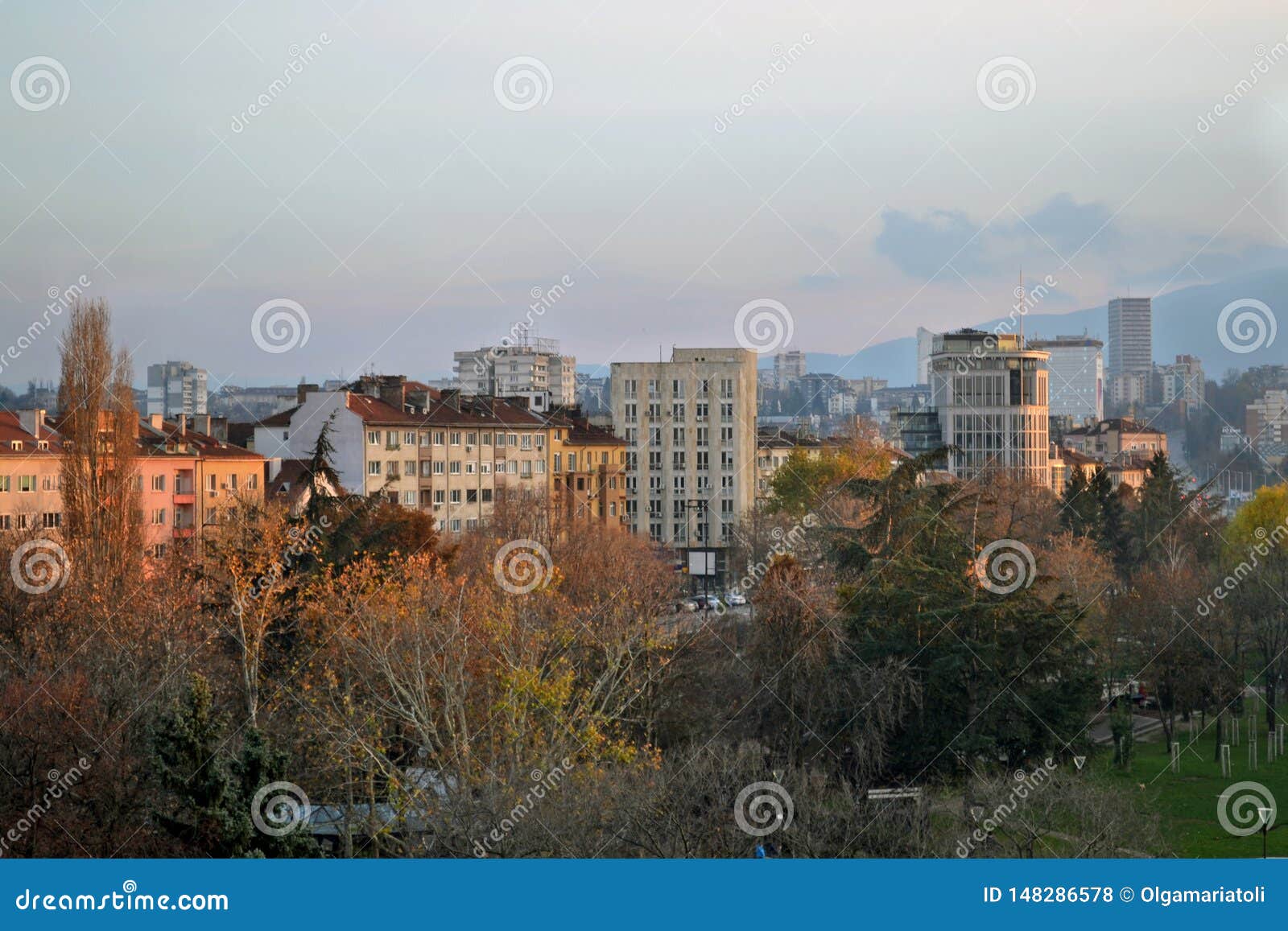 Balcony View of Buildings in the Centre of Sofia, Bulgaria Stock Photo ...