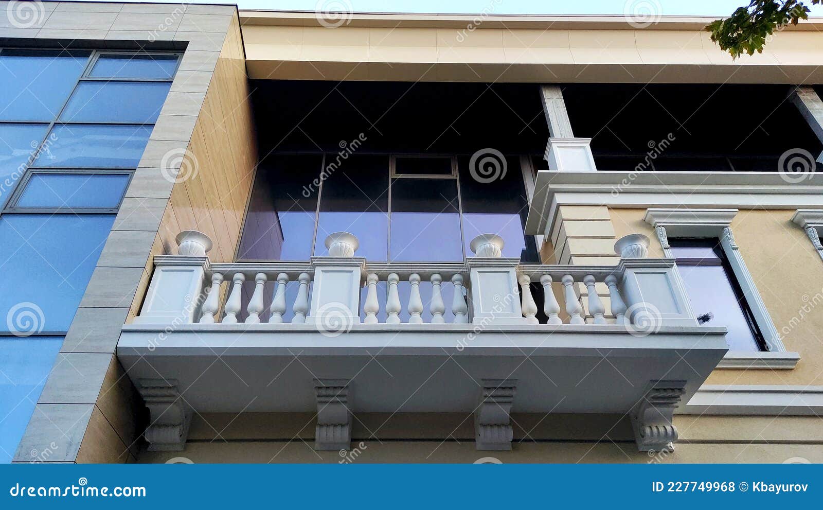 Balcony View of a Modern Building, Modern Architecture Combination of ...