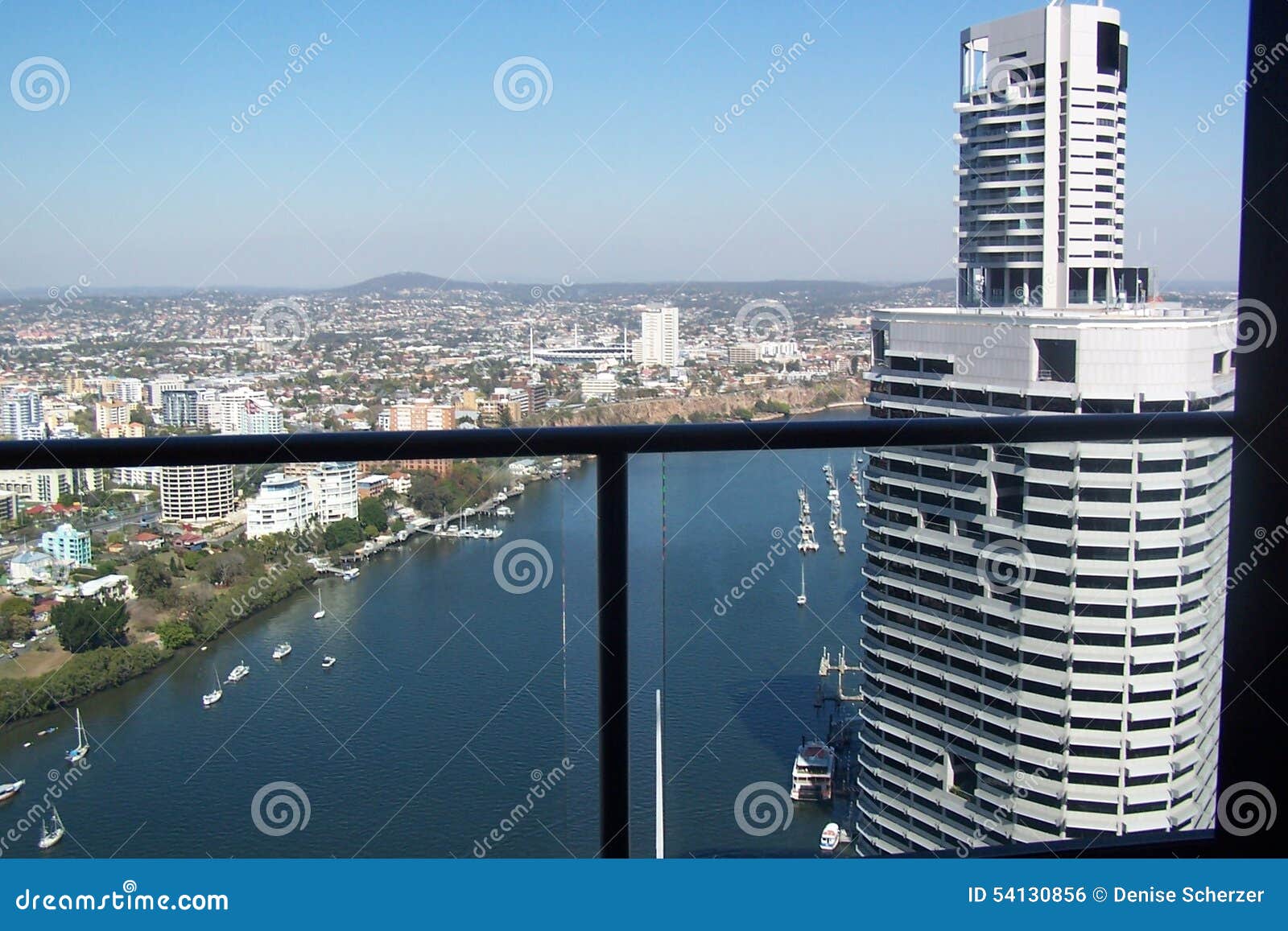 Balcony view over city editorial photo. Image of surrounding - 54130856