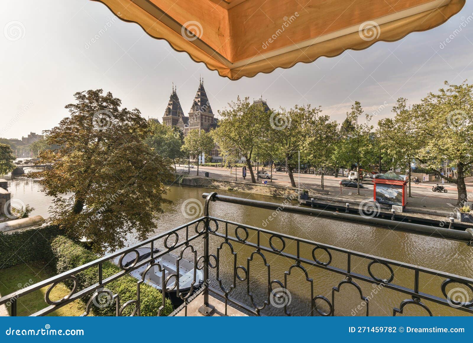 A Balcony with a View of a River and Cathedral Editorial Photography ...