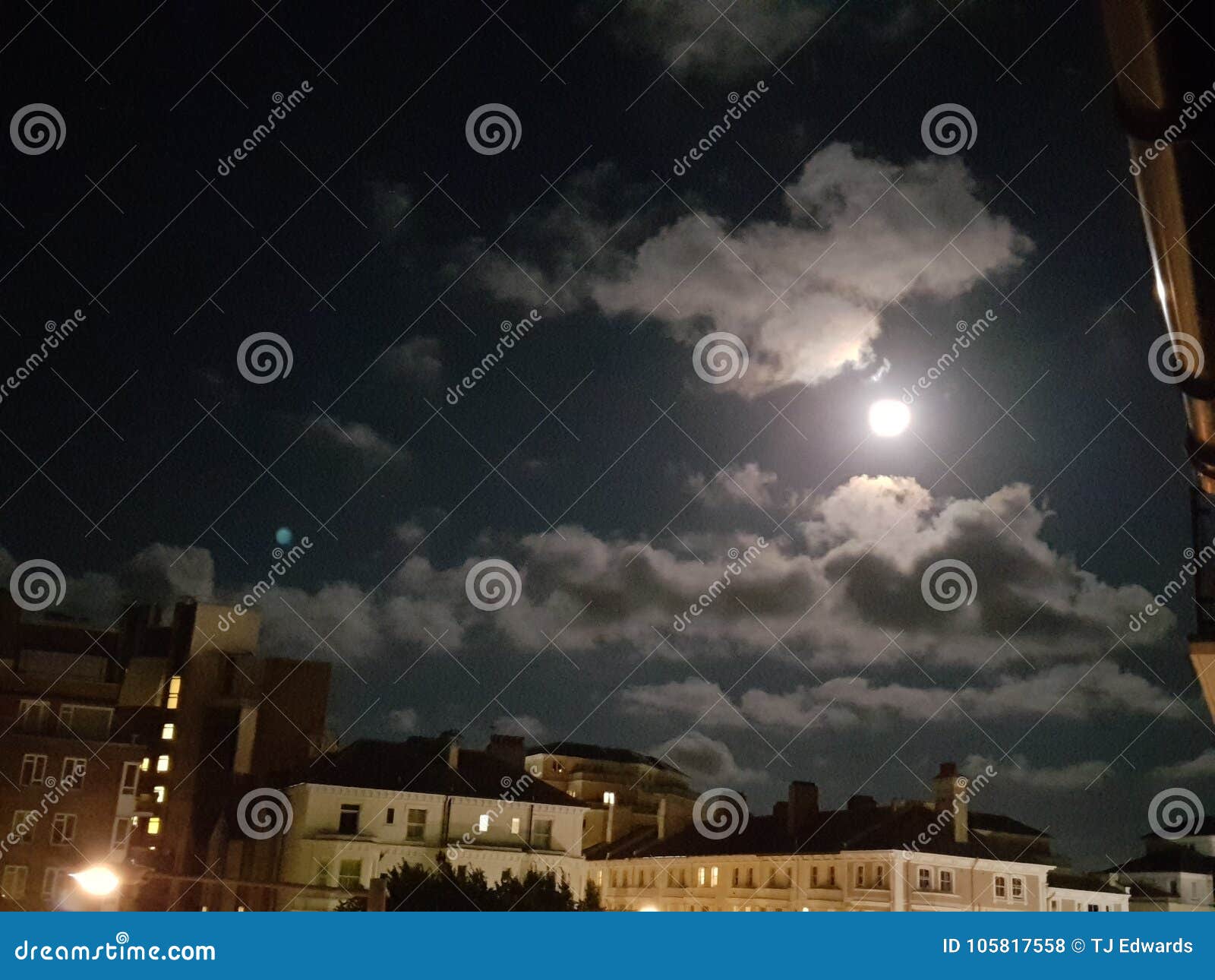 Town night stock photo. Image of dawn, balcony, city - 105817558