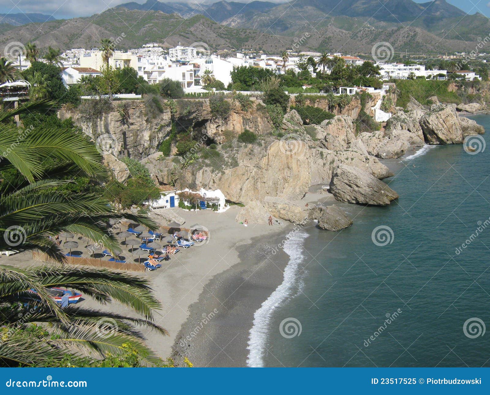 Balcony Views of Nerja of Day Stock Image - Image of nerja, waves: 23517525