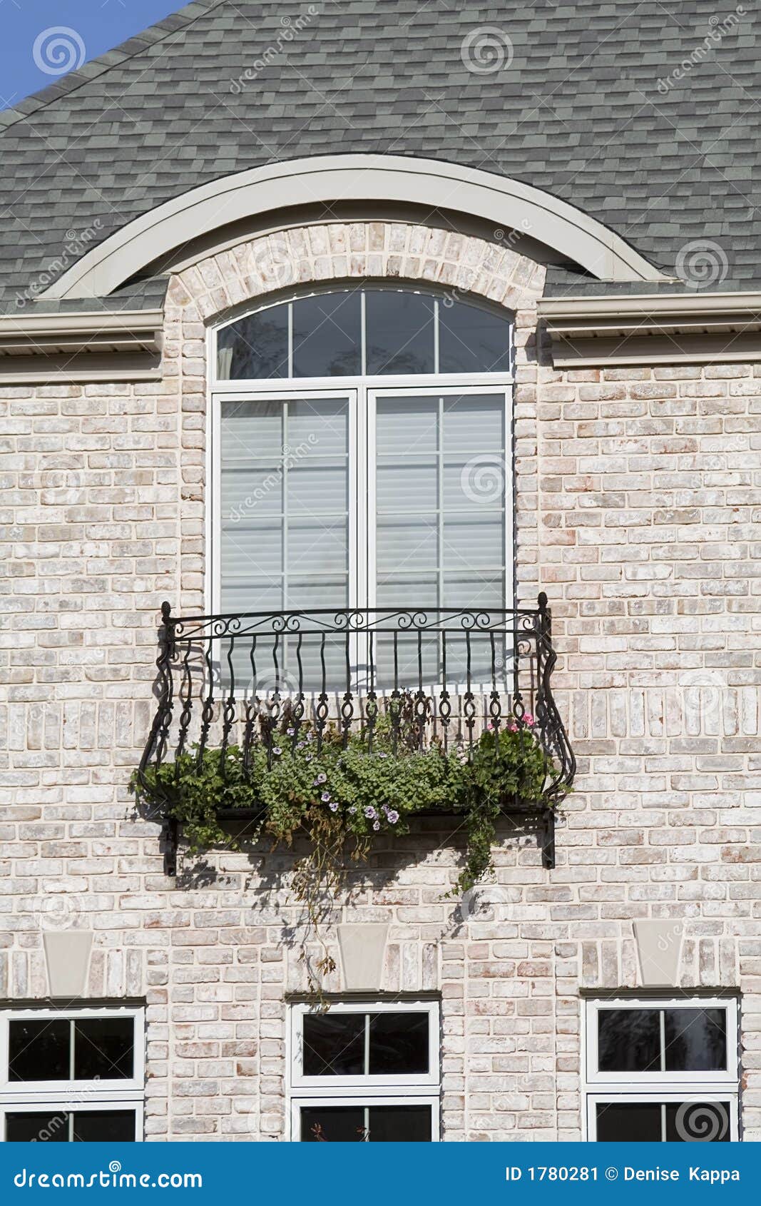 Balcony Window stock image. Image of upscale, brick, shingles - 1780281